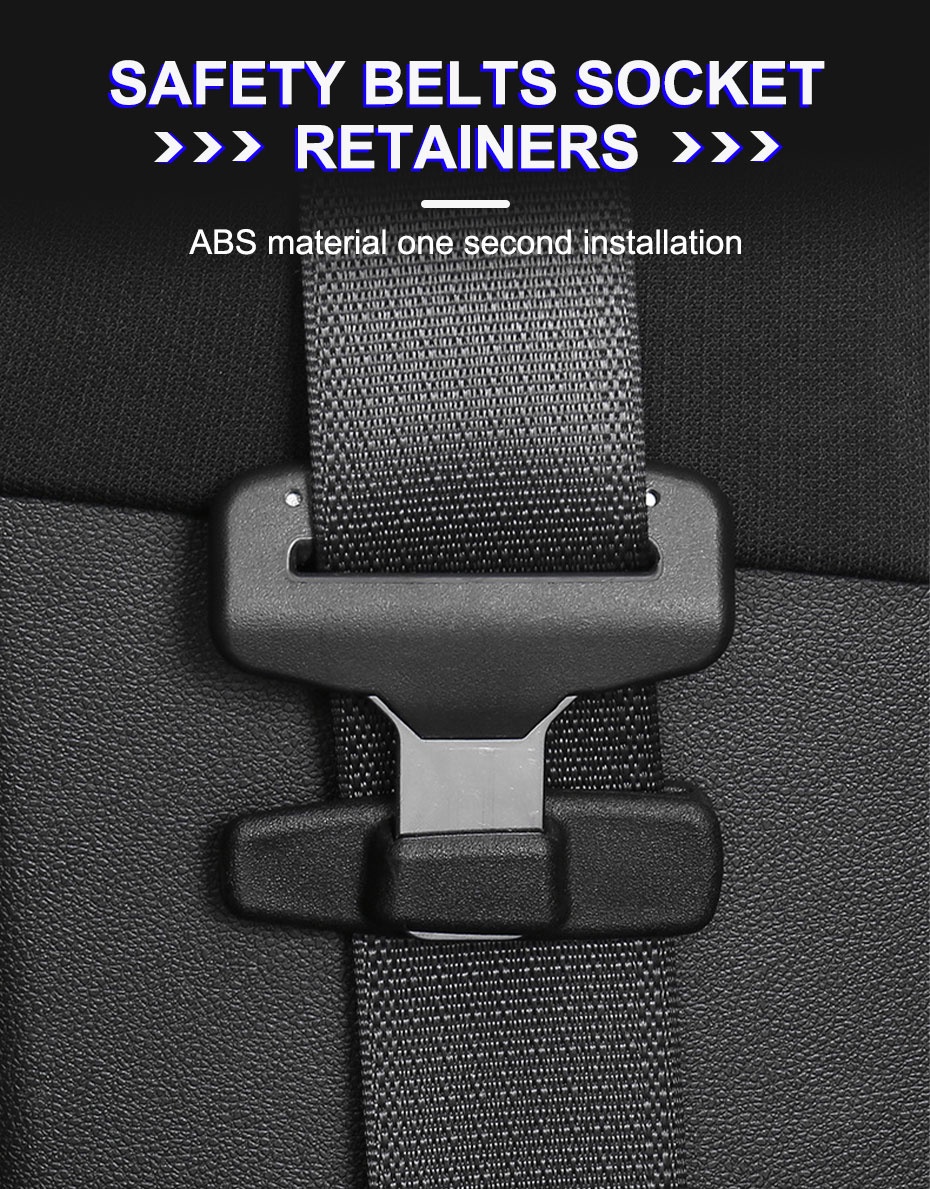 Seametal 2pcs Abs Car Seat Belt Retainer Auto Safety Belts Adjuster ...