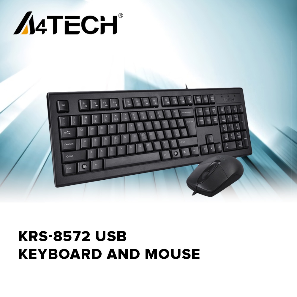 A4tech KRS-8572 Keyboard and Mouse Usb Black, A-Shape Keyboard, USB ...