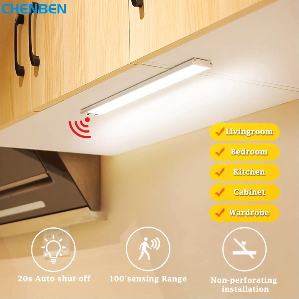 CANMEIJIA LED Induction Cabinet Light USB Rechargeable Night Lamp ...