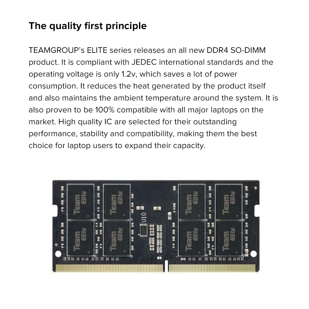 Easy PC | Team Elite TED48G3200C22-S01 8GB 3200Mhz Ddr4 Sodimm Memory ...