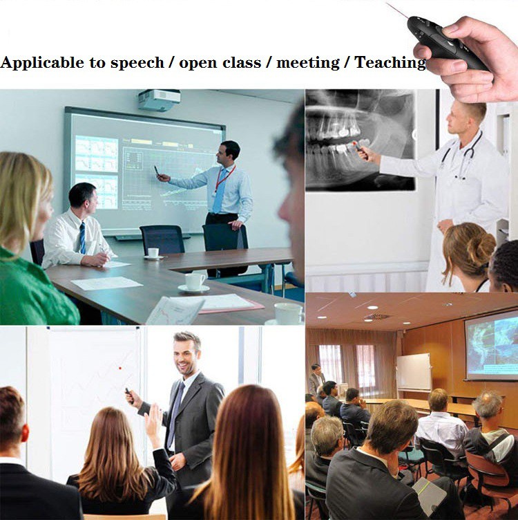 2.4G Rechargeable Wireless PowerPoint Presenter Clicker With Laser ...