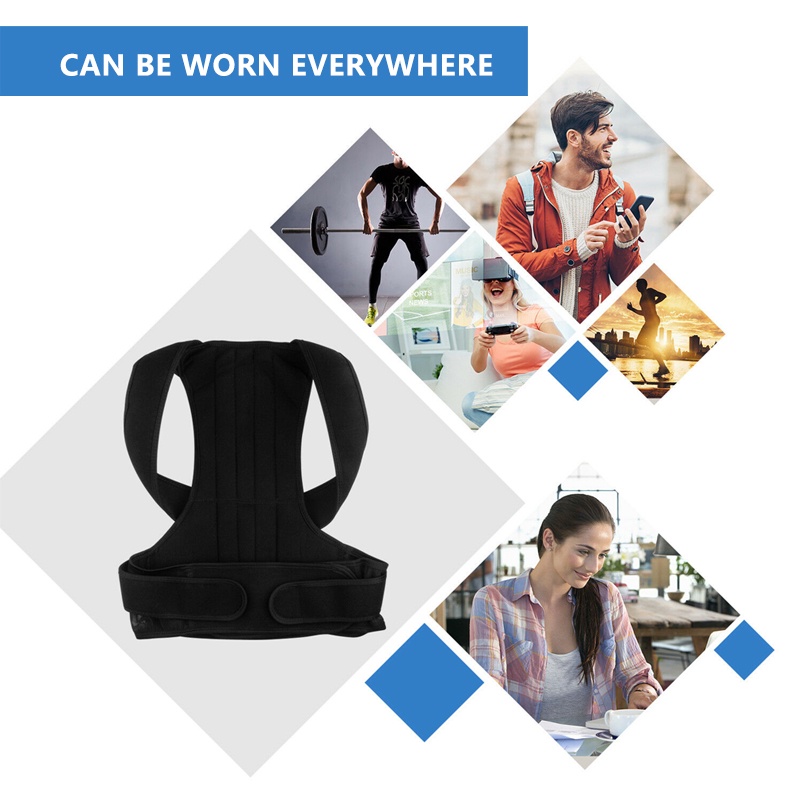 Straight Back Supporter Posture Adjustable Back Posture Corrector for ...
