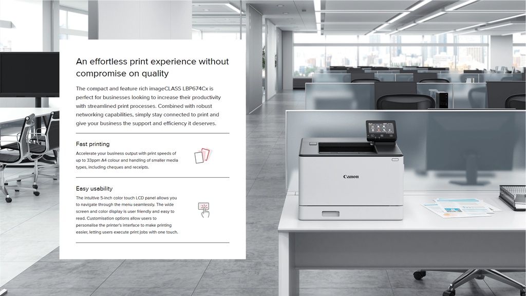 Canon imageCLASS LBP674CX Laser Printer w/2-Sided Printing, 5" LCD ...