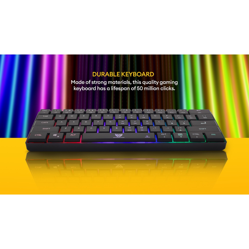 EasyPC | STARWAVE SW-MK06 Gaming Keyboard | Rainbow Backlit | 61 Keys ...