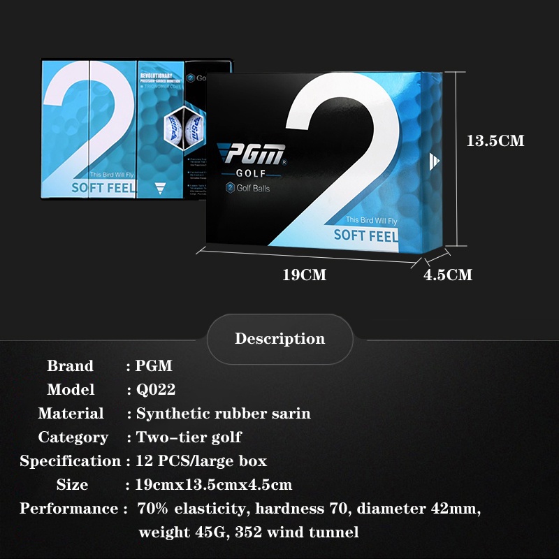 PGM Golf Ball Two Level Box Game Remote Course Special Gift Supplies 12 ...