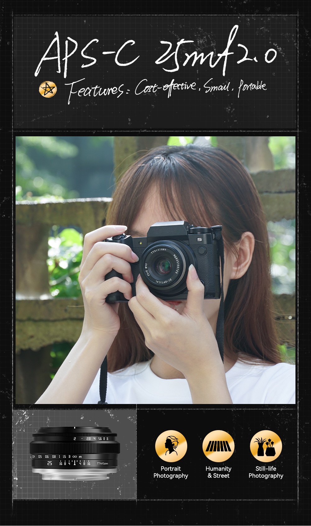 TTArtisan 25mm F2 APS-C Manual Focus Mirrorless Camera Lens for | Shopee Philippines