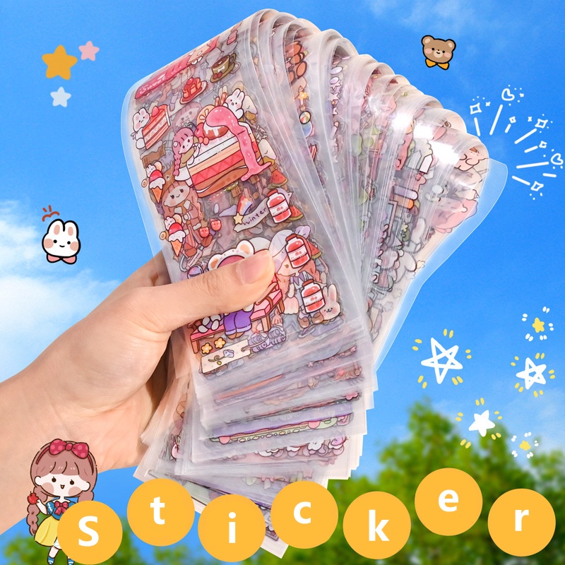 20 Sheets Pack - DIY Cute Long Strip Stickers Girl gift hand ledger ...