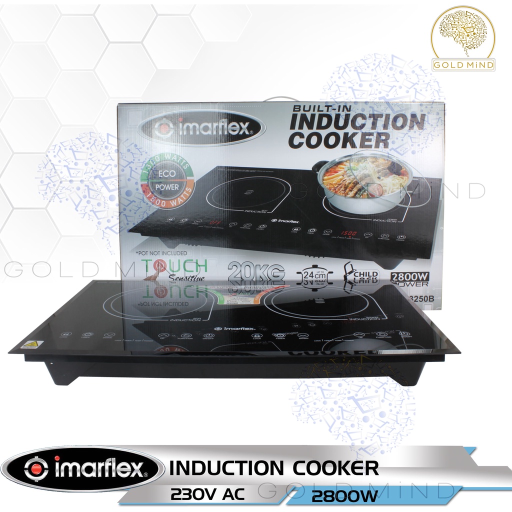 Imarflex Induction Cooker 2800W Double Hobs with Child Lock Feature ...
