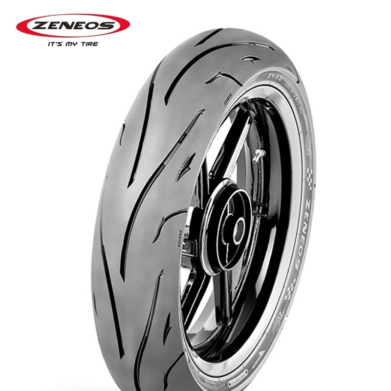 Zeneos ZN62 90-80-14 Tubeless Motorcycle Tires Sporty designed tread ...