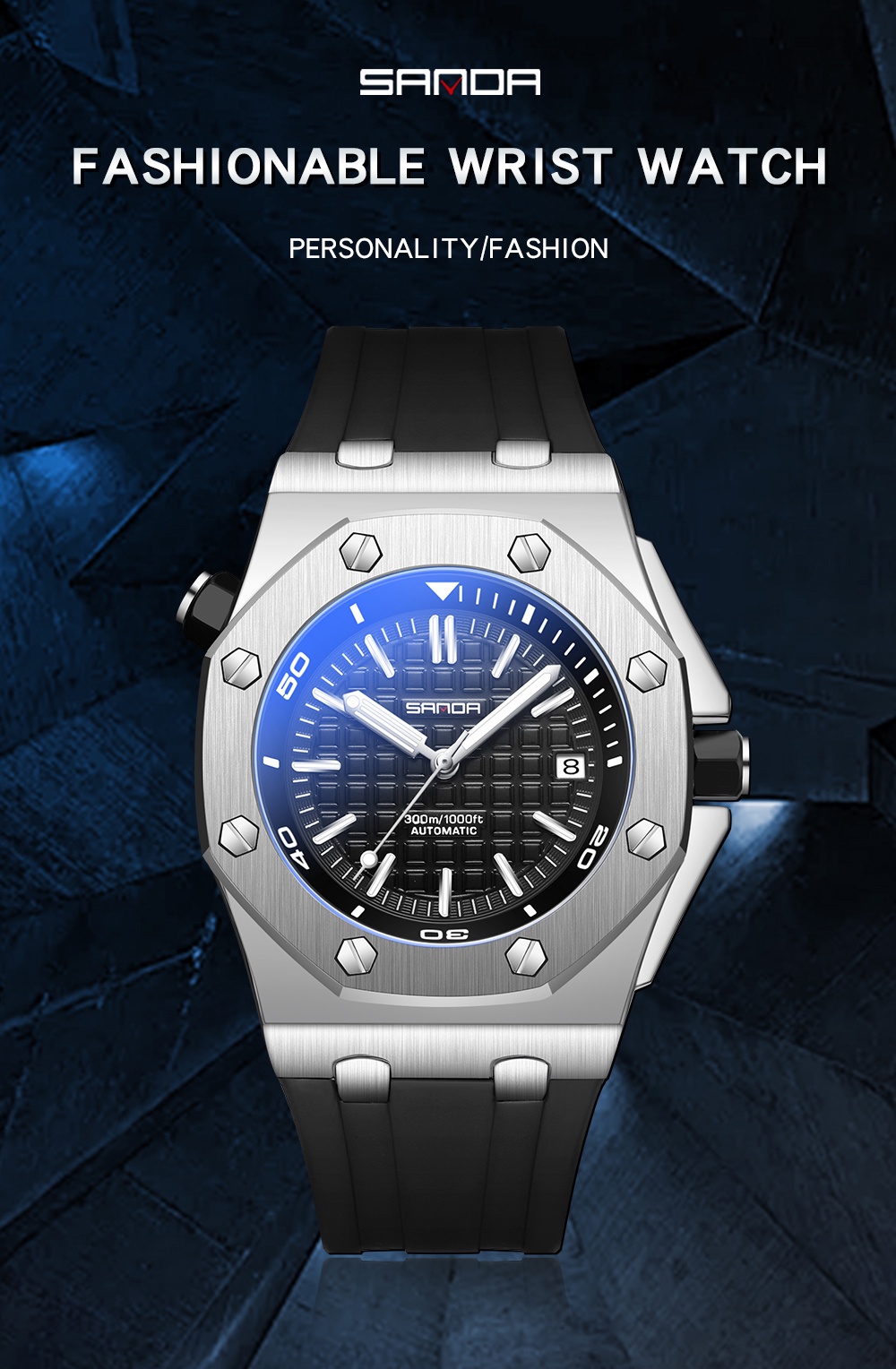 Sanda's new 7031 men's automatic mechanical movement watch fashion sports men's watch | Shopee ...