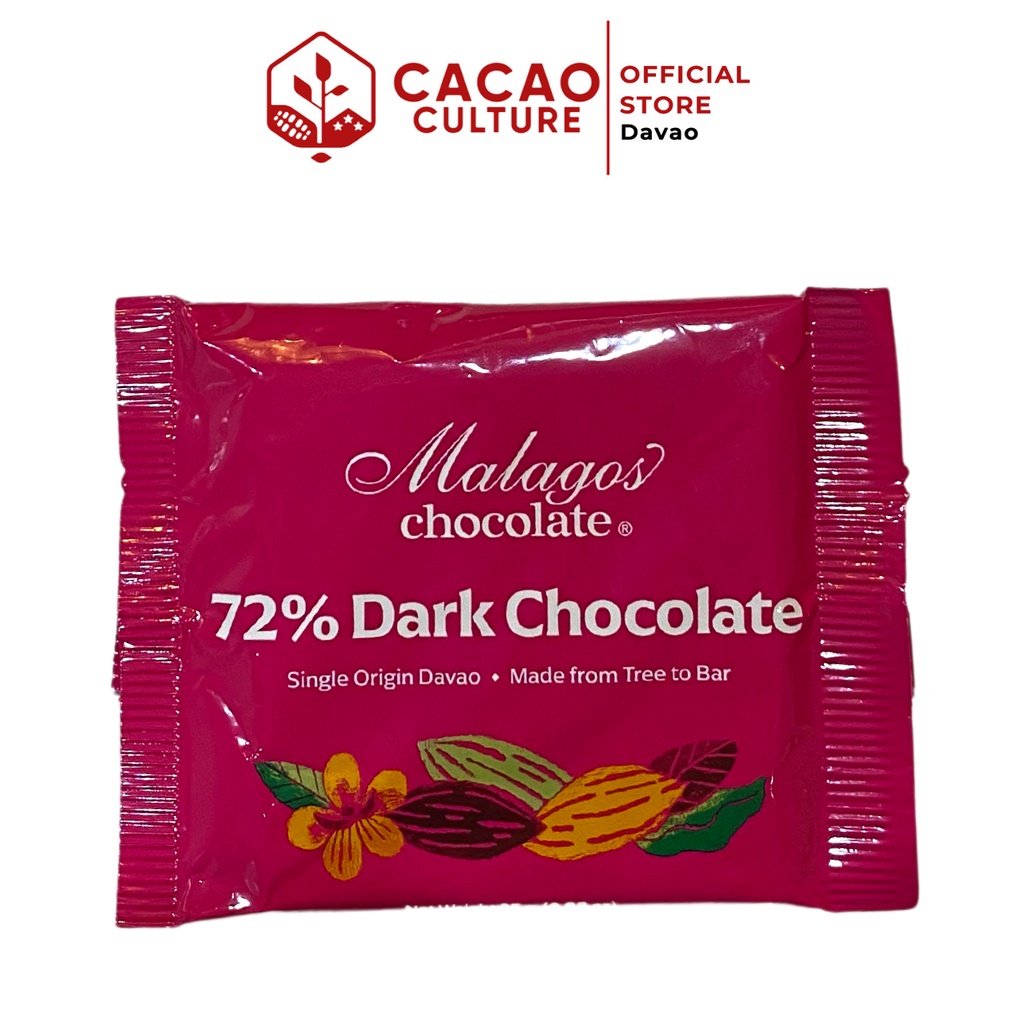 Cacao Culture - Malagos Chocolate - 72% Dark Chocolate - 25g - Vegan ...