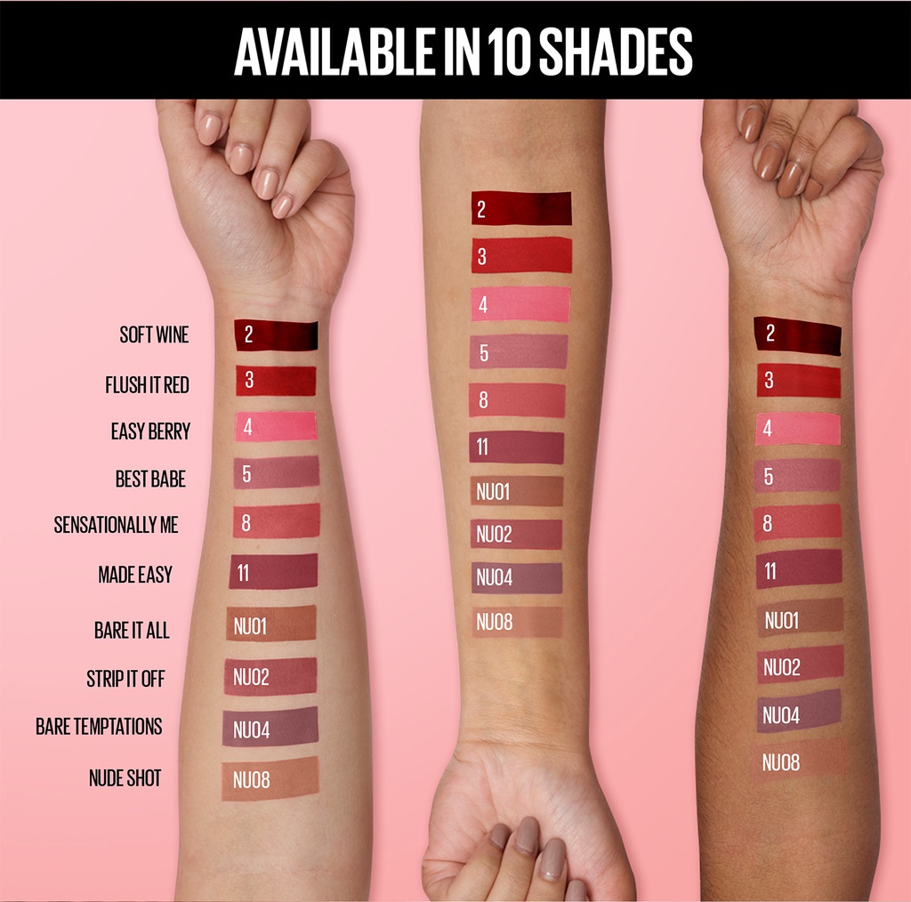 Maybelline Sensational Liquid Matte Lip Tint - Long lasting ...