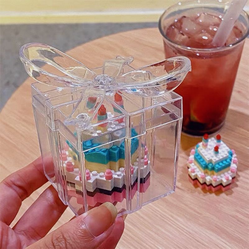 Building Block Birthday Cake Cute DIY Blocks Early Education Toys Small ...