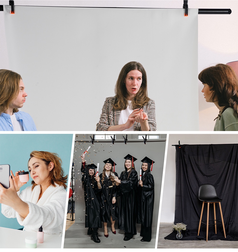 200 X 200cm Backdrop Stand Metal T Type Photography PVC Backdrop ...