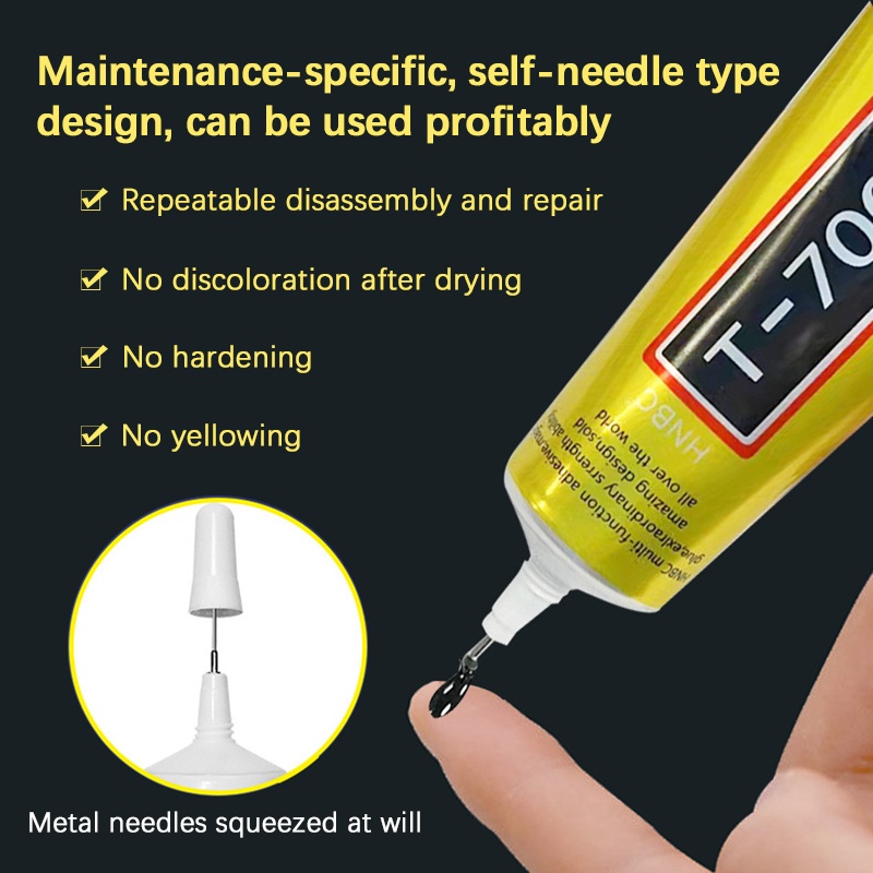 T7000 T8000 Glue Multi Purpose Adhesive Glue Gam Phone Screen LCD Back Cover DIY Black Glue ...