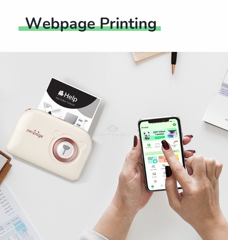 PeriPage A3X Portable Thermal Printer Bluetooth 203dpi Pocket Photo Wireless Barcode Maker ...