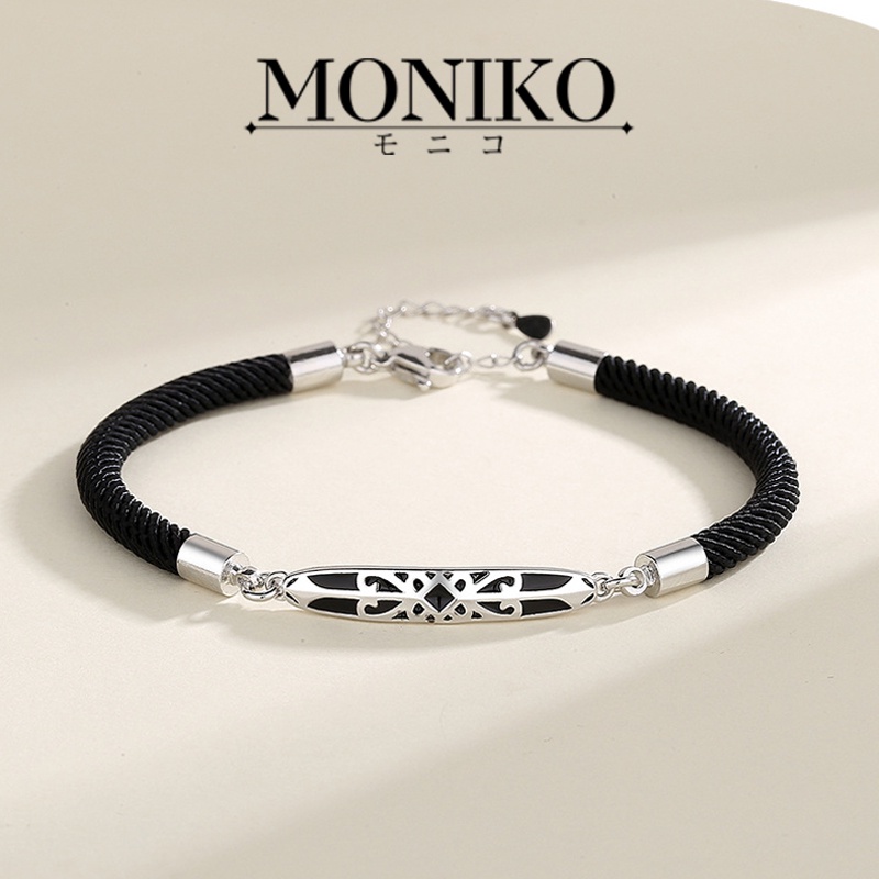 MONIKO Original Design Black and White Couple Bracelet Moonstone Impact ...