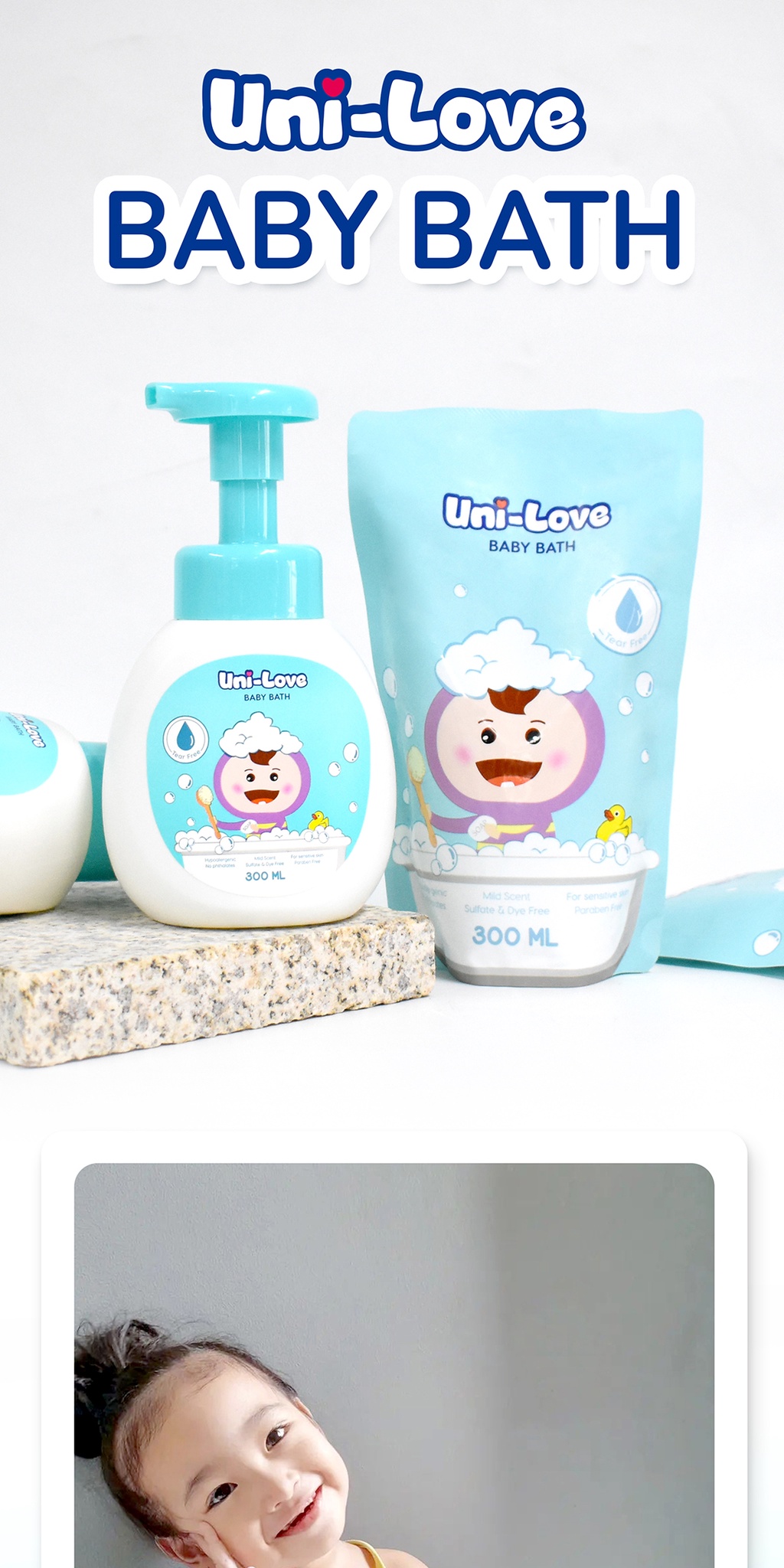 UniLove Baby Bath 300ml (Refill Pouch) Pack of 2 | Shopee Philippines