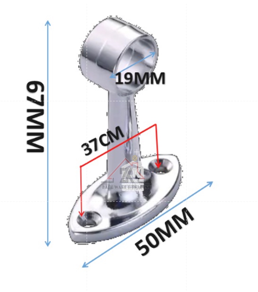 Towel Rod Bracket Towel Rail Holder Single End Cap Middle Bracket Double Bracket Penyangkut ...