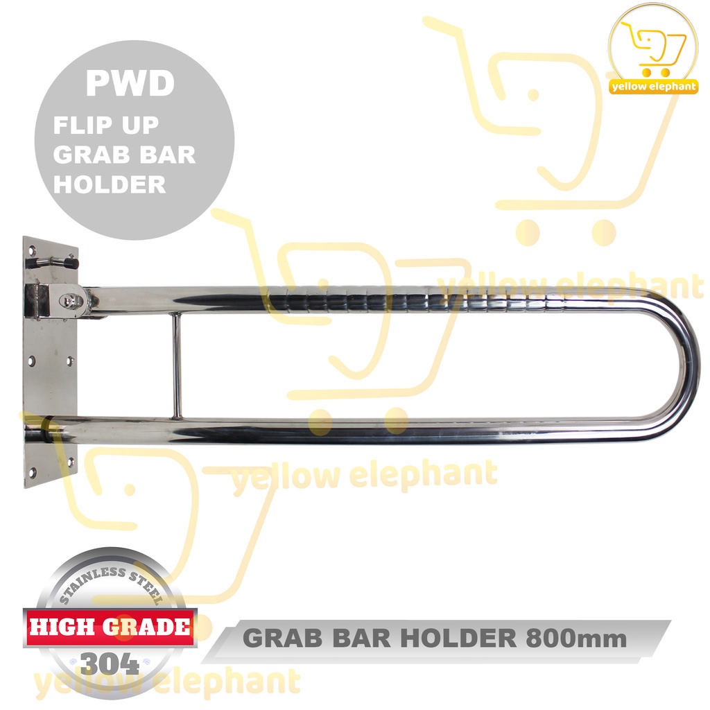 Stainless Steel Grab Bar Flip, Folding Handrail, Bathroom Safety, Anti ...
