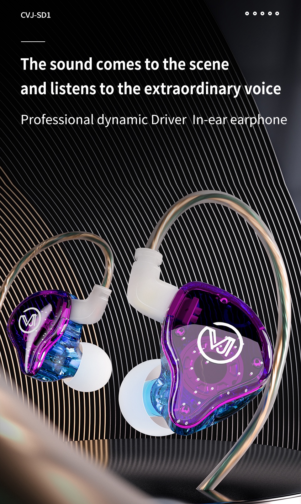 FAAEAL CVJ SD1 In-ear Earphone Dynamic Monitor HiFi Wired Headphones ...