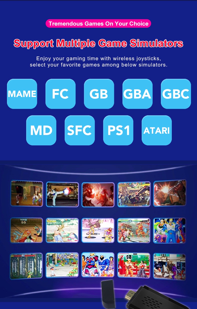 【Local shipment】M8 Game Classic Retro Vidio Wireless Video Console with 10000/3500 Family Games ...