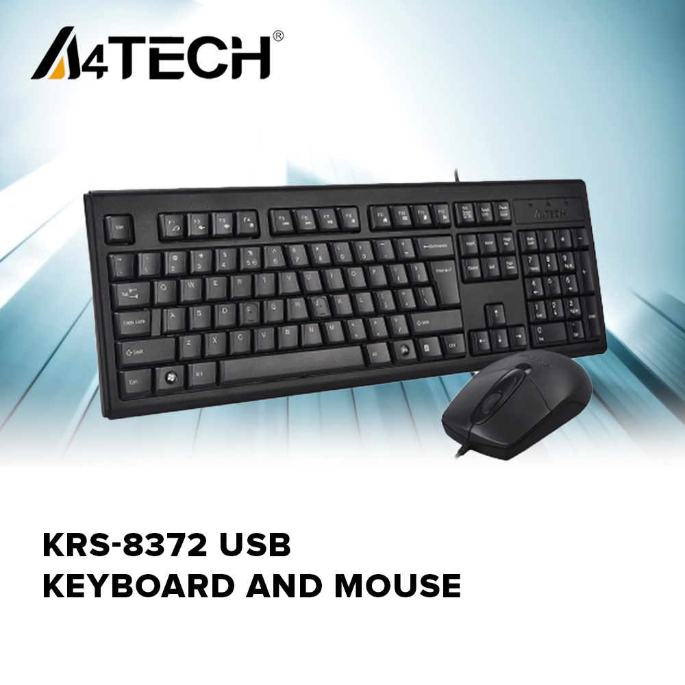 A4tech KRS-8372 Keyboard and Mouse Usb Bundle Black, A4 Tech KRS 8372 A ...