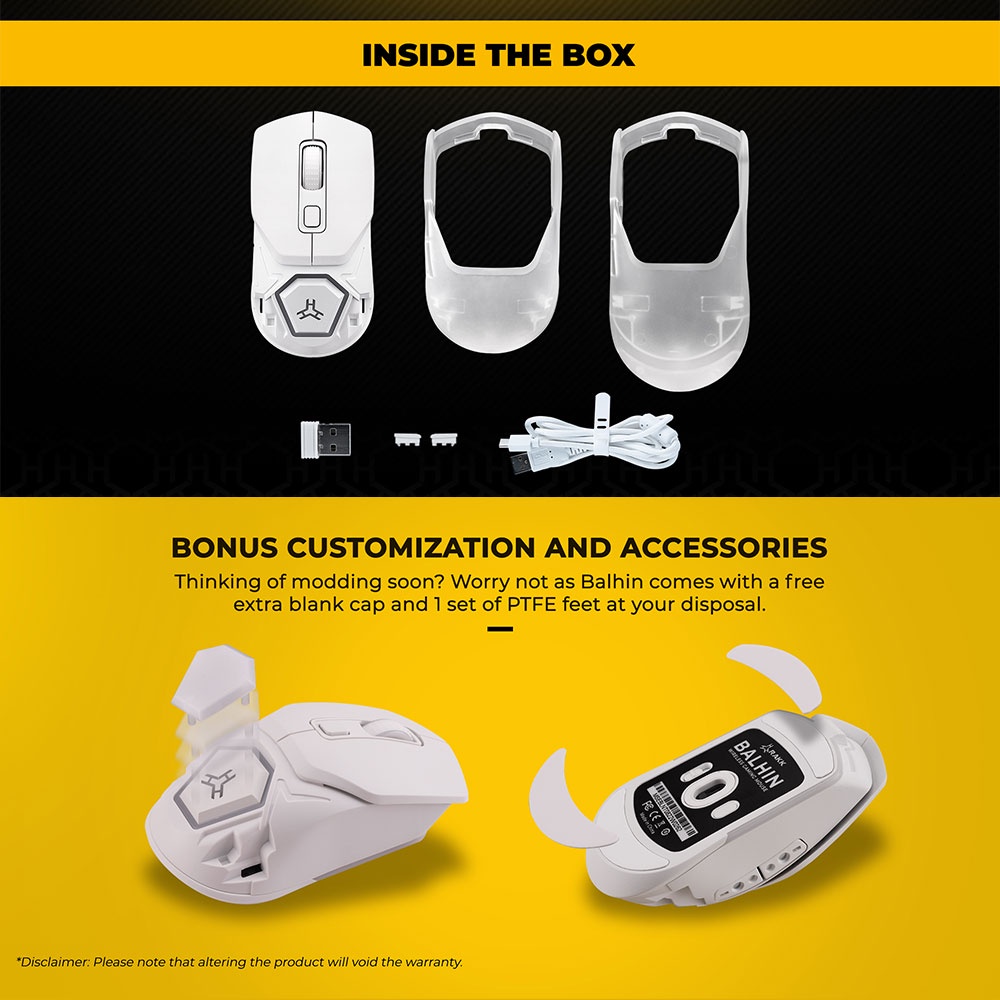 Rakk Balhin trimode 3335 Sensor TRI MODE (BT + 2.4G + WIRED) KAILH GM 8 ...