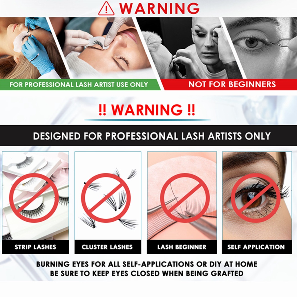 AIMEEORAN Grafting Eyelashes Extensions Glue 1-2 Seconds Fast Drying ...