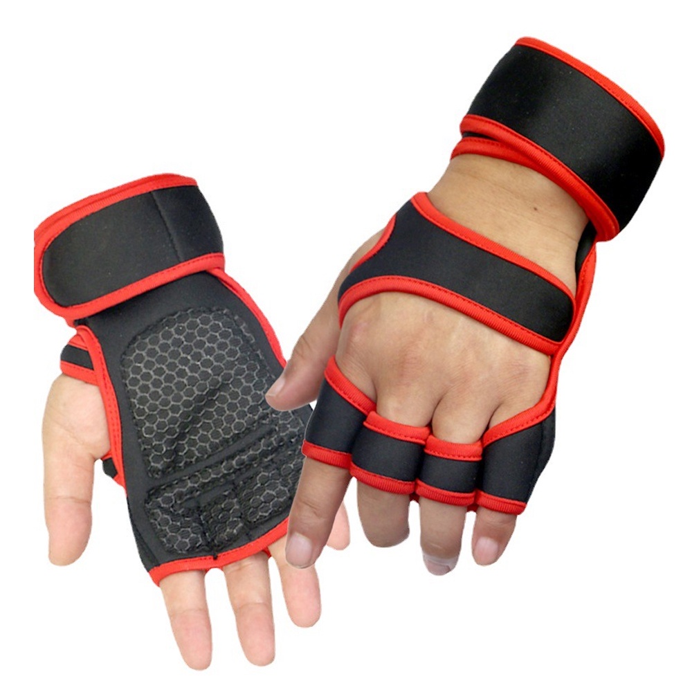 SPOSAFE 1Pair gym gloves with Full Palm Protection workout gloves for ...