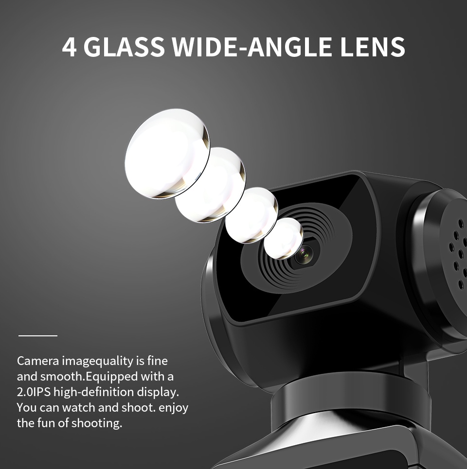 Pocket Camera HD Action Cam 1.3" HD LCD Screen 270° Rotatable Wifi Mini ...