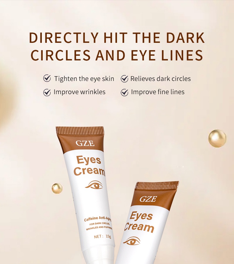 GZE Caffeine Eye Cream With Retinol For EyeBag Dark Circle Remover ...