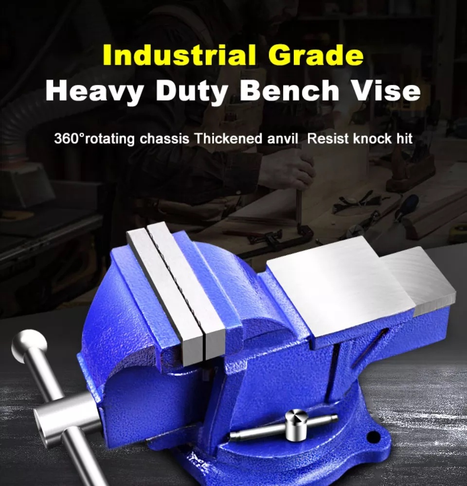 Heavy Duty Bench Vise 4"/5" 360° Swivel Household Vise Cast Iron ...