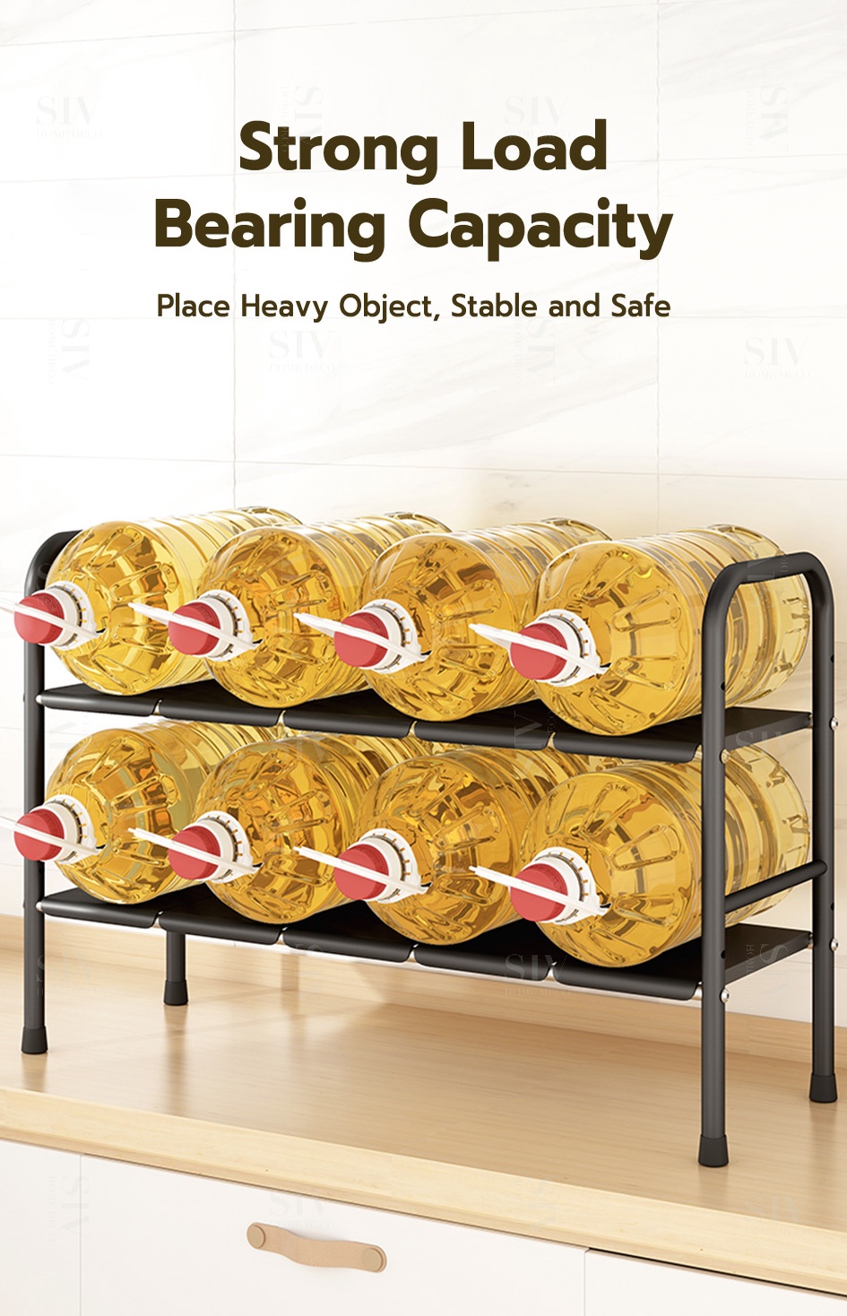 SIV Adjustable Under Sink Organizer Kitchen Under the Sink Rack ...