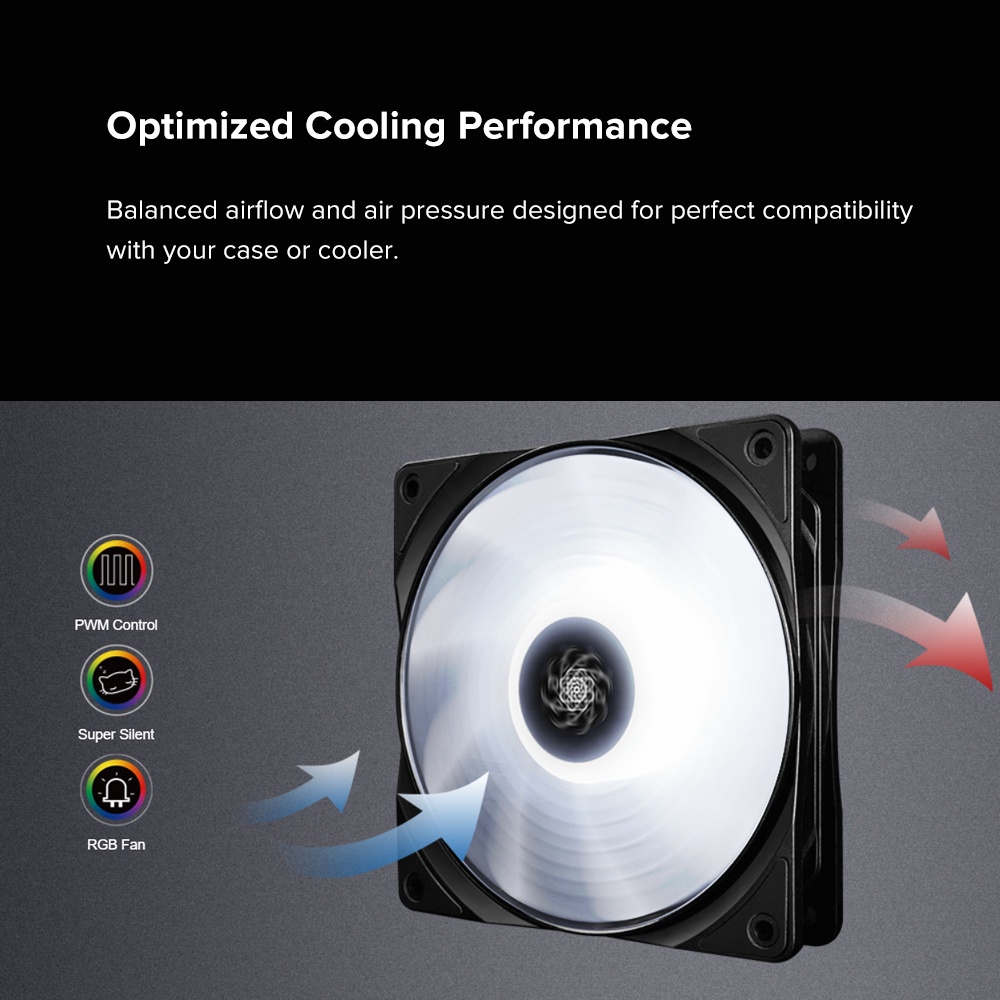 EasyPC| Deepcool RF120 Kit Chassis Fan| RGB LED| PWM Control | Shopee ...