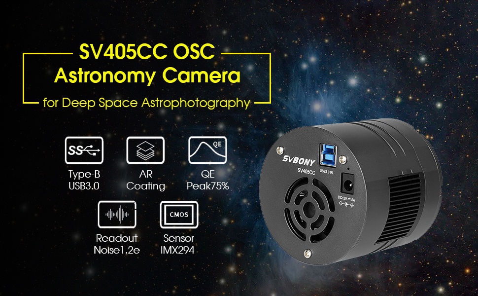 SVBONY SV405CC Color Astronomy Camera for Telescope TEC Cooled 11.7MP ...