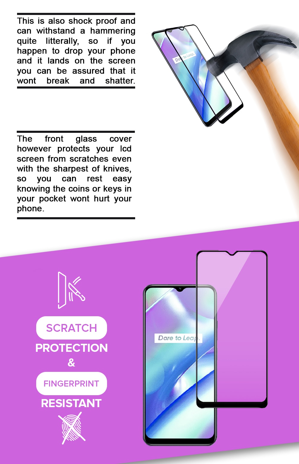 Tylex 9D Full Tempered Glass Screen Protector Anti-Scratch for Realme ...