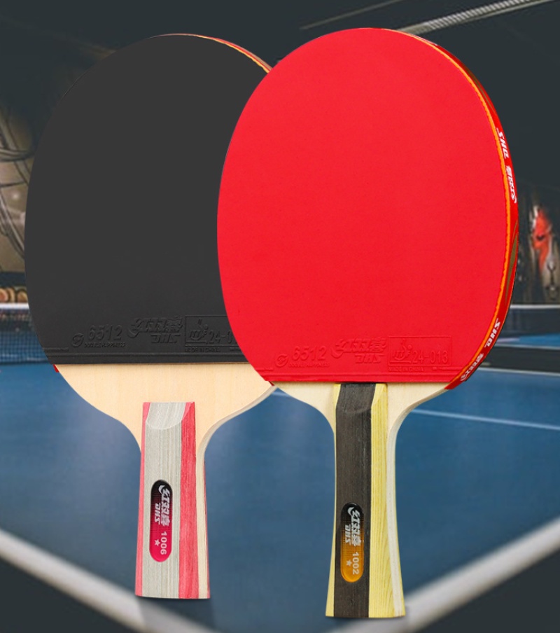 Genuine DHS 1/2/3 Star Table Tennis Bat Set Racket Beginner Ping Pong ...