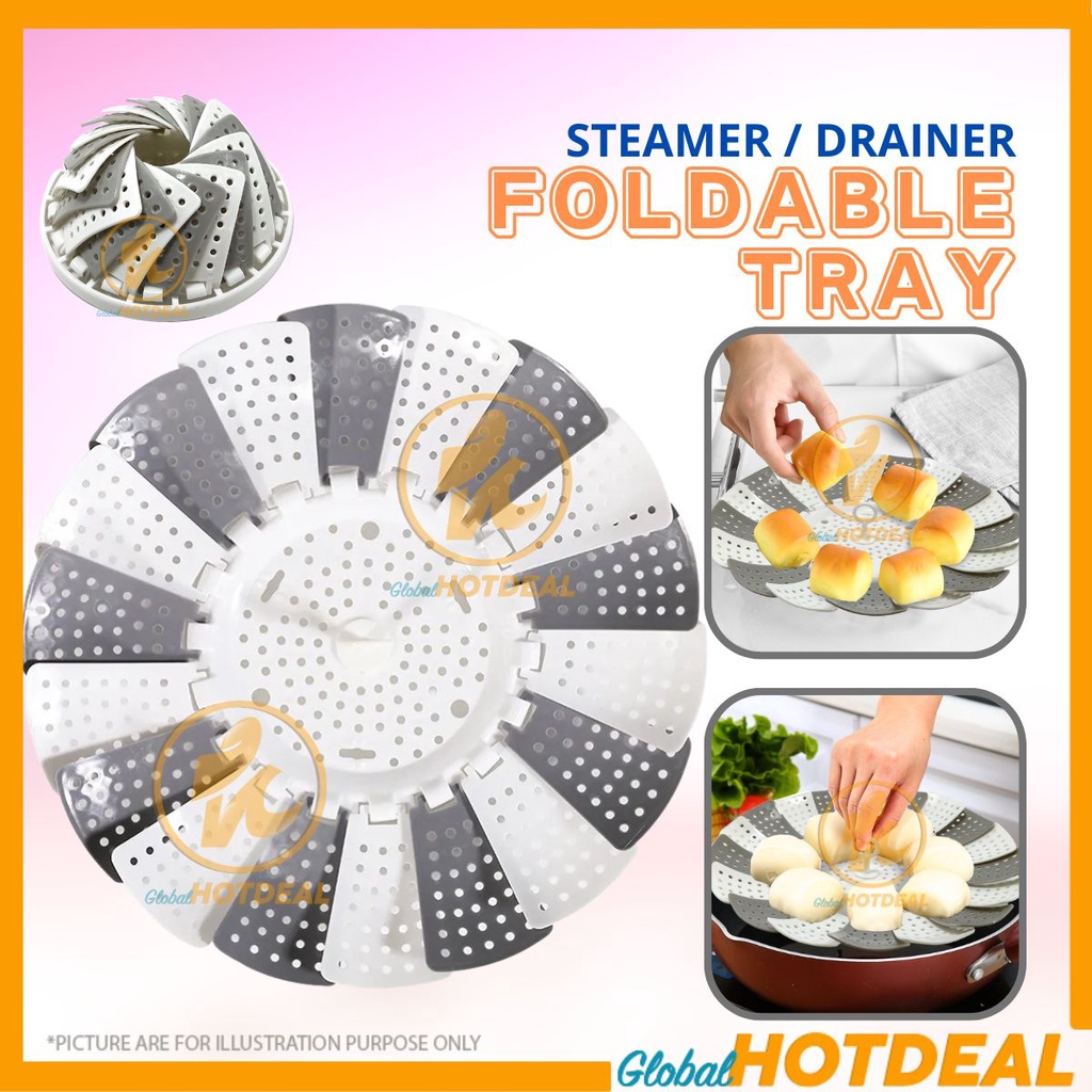 Dim Sum Steamer Makanan Frozen Foldable Food Steamer Pengukus Mini ...