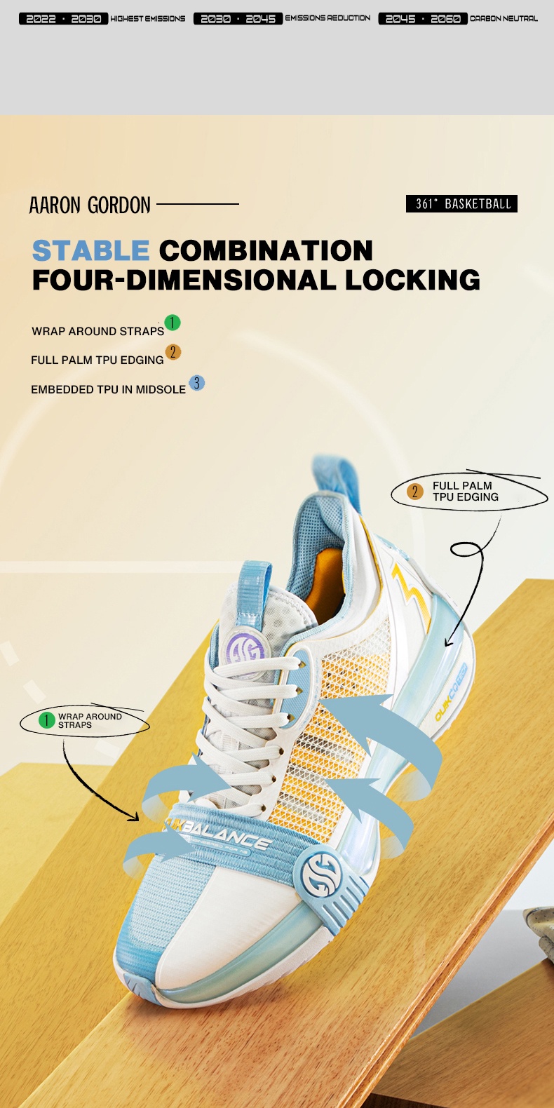 361 Degrees Zen 3 Pro Men Basketball Shoes Professional Actual Combat ...
