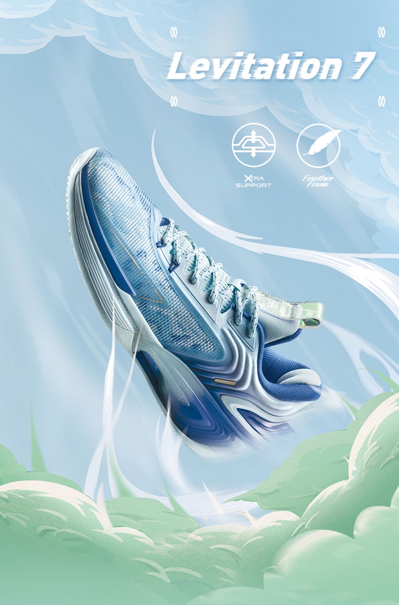 Xtep Levitation 7.0 Men Basketball Shoes Professional Wear-resistant ...