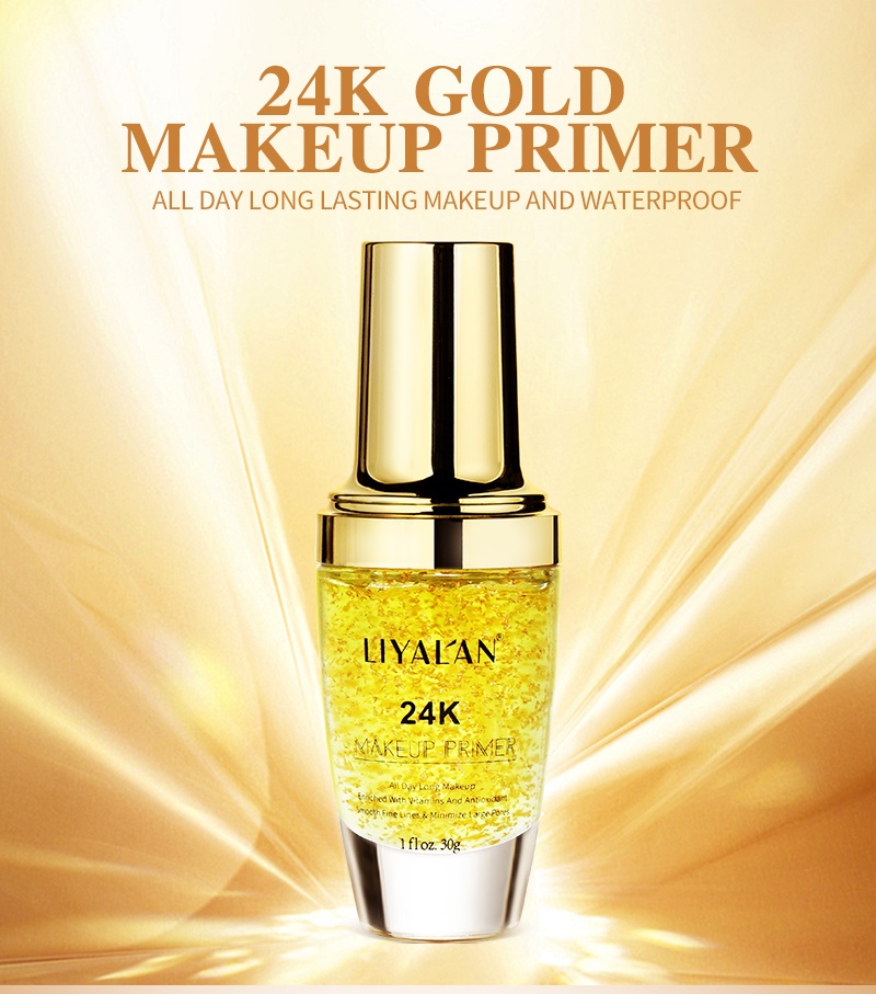 LIYAL'AN Smooth Natural Glowing 24K Gold Makeup Face Primer (30g ...