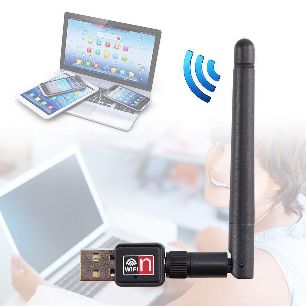 802.11N USB 2.0 Wifi Adapter Mini Network Card 2dBi 2.4G USB Ethernet ...