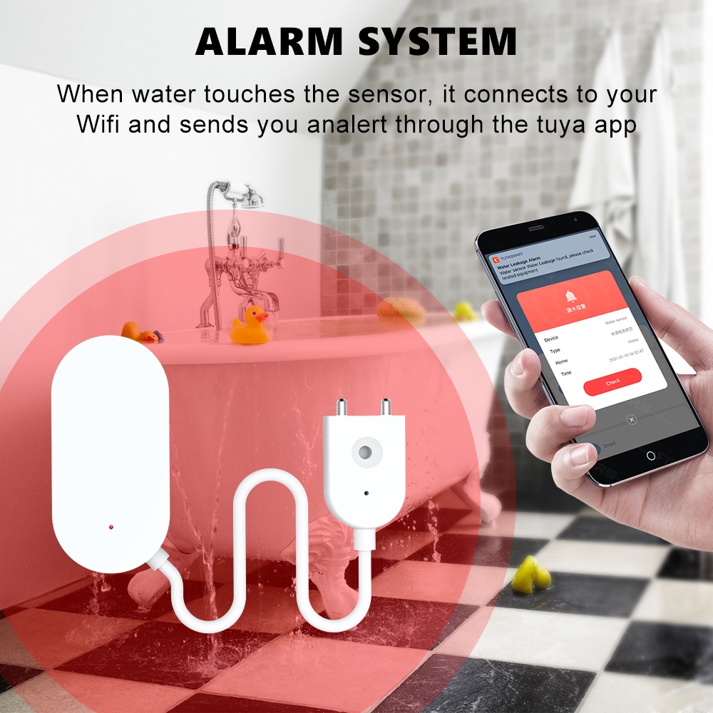 Tuya Smart Zigbee Wifi Water Level Sensor Water Leak Detector Sensor ...