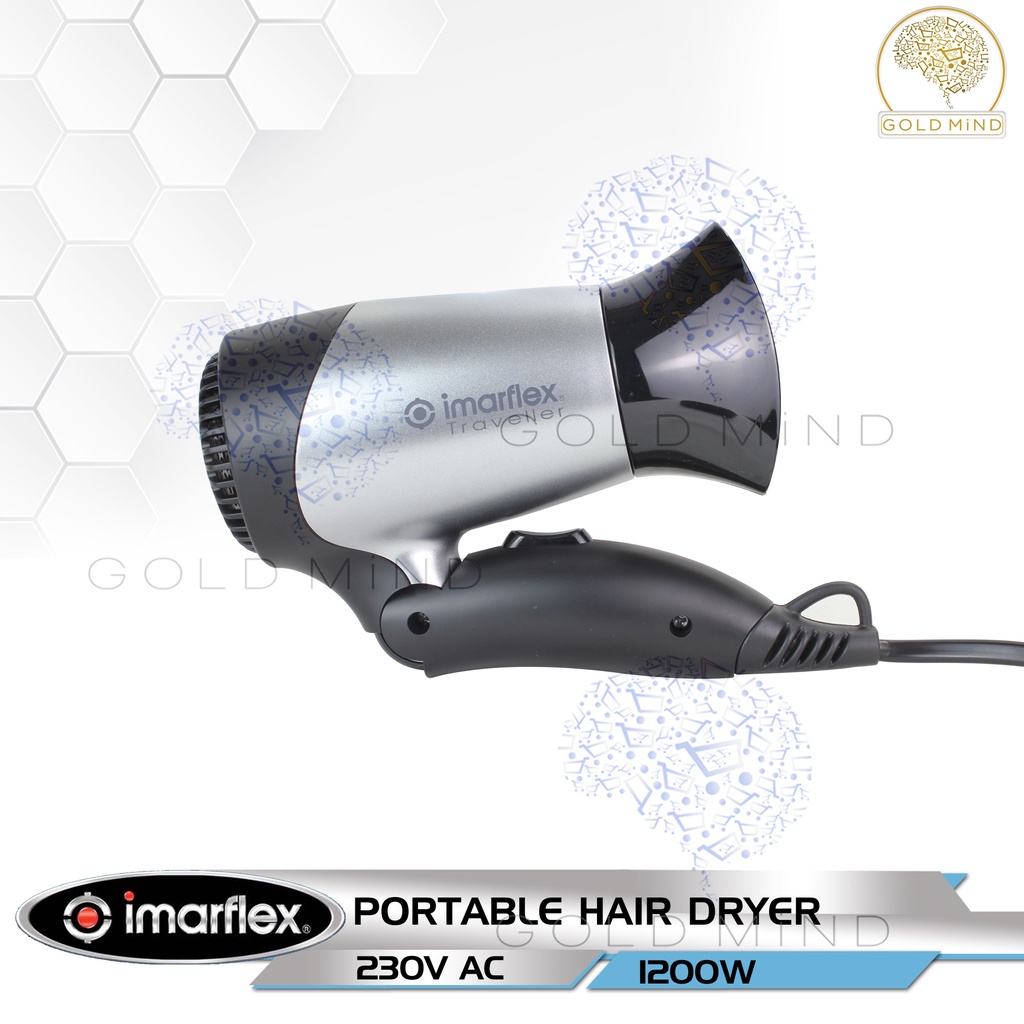 Imarflex HD-1200T Portable Hair Dryer Blower DUAL VOLTAGE 1200W ...