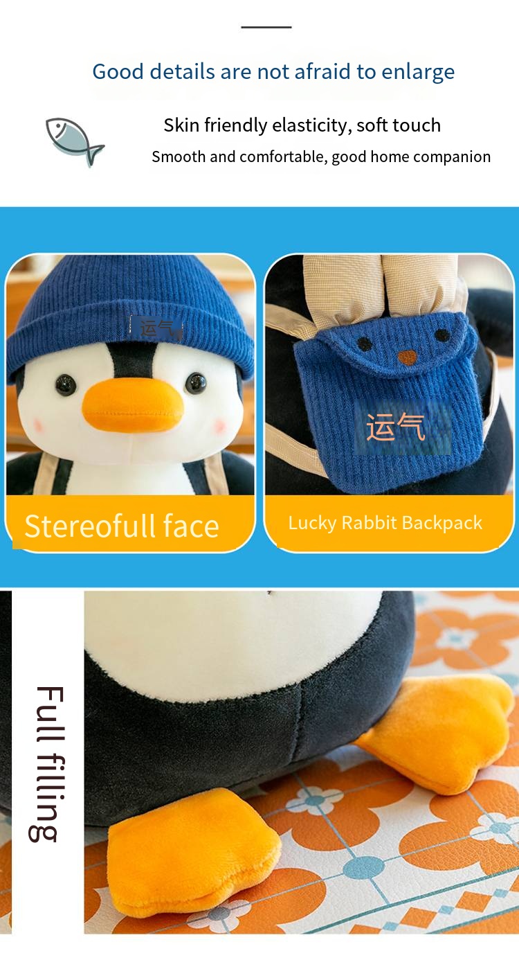 Hug Me Penguin Plush Toy Cute Animal Penguin Stuffed Toy bunny Soft ...