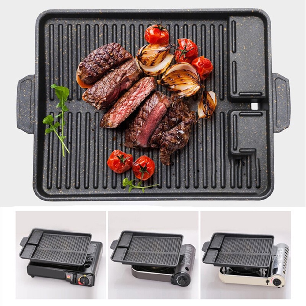 LOVE&HOME 2in1Set Korean Griller Pan Bbq Grill Non-Stick Pan /Yakiniku ...
