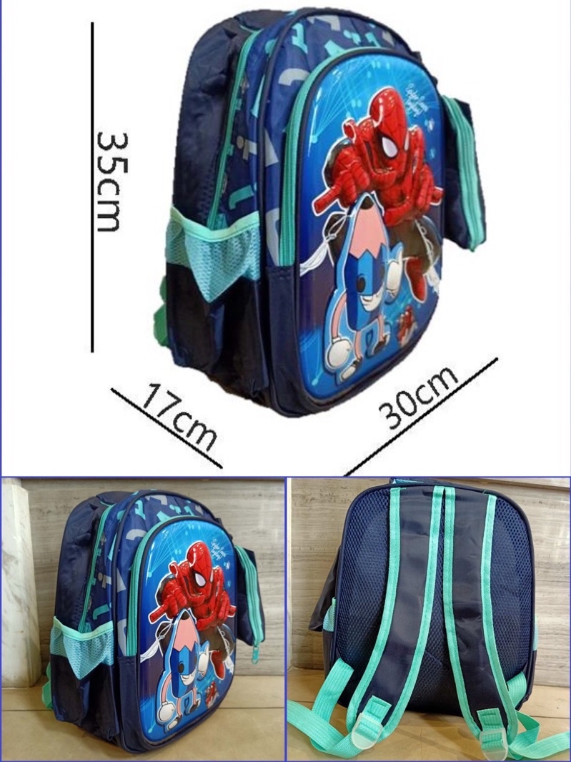 2in1 14 inches 3D Character BackPack and Pencil Pouch Kids SchoolBag ...