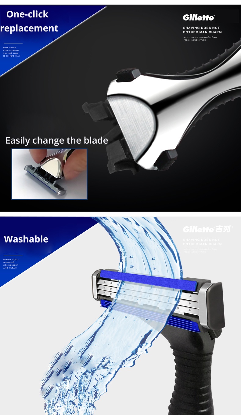 Gillette Vector 3 Men's Razor Shaving Blades Safety Razors Beard Hair ...