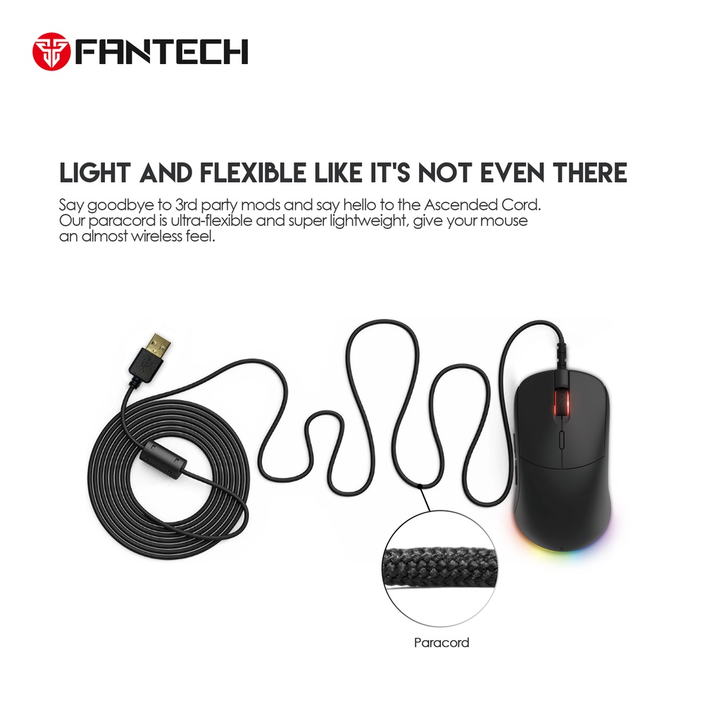 Fantech Helios UX3 V2 RGB Gaming Mouse Lightweight Ergonomic Macro ...